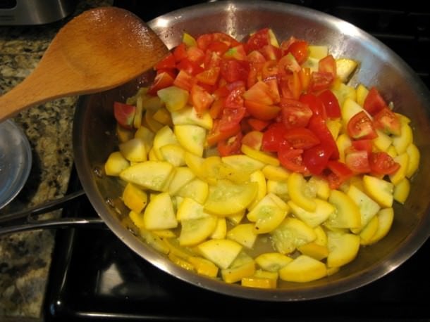 Summer Squash and Tomatoes with Basil