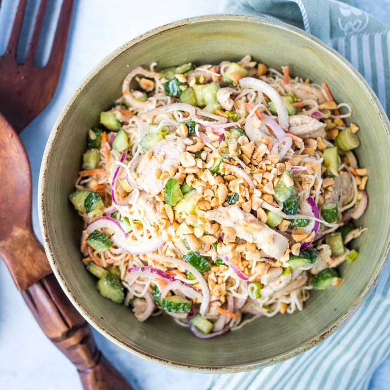 Chilled Peanut Noodles with Chicken | EverydayMaven